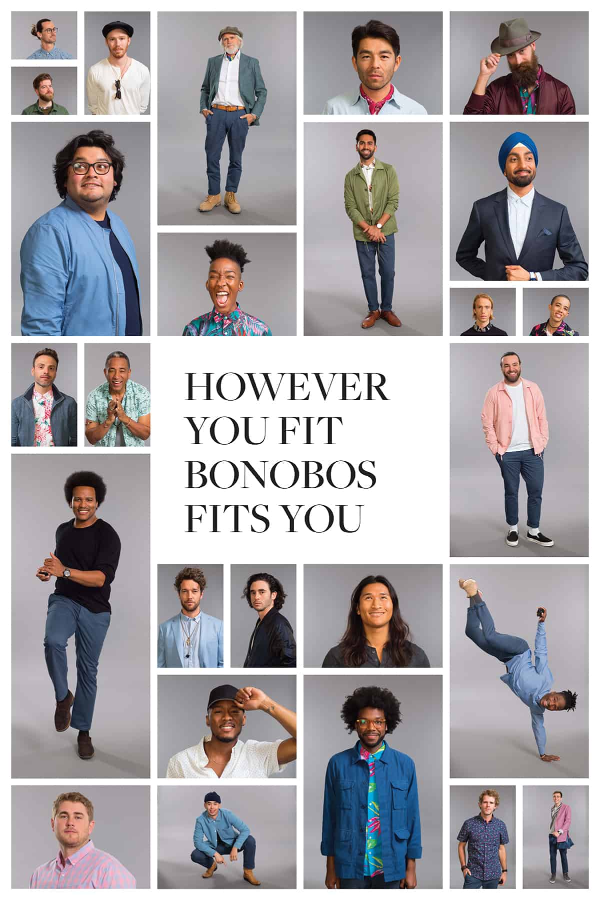 BONOBOS SHOWCASES DIVERSE RANGE OF SIZES IN NEW 'PROJECT 172' CAMPAIGN